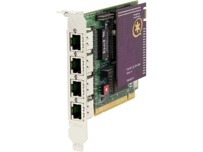 Digium TE407P - Quad E1/T1 5 volt with echo cancellation - RedCetus