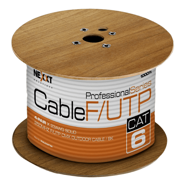 Nexxt Caja cable F/UTP Cat6 305mts NEGRO CMX Exterior - RedCetus