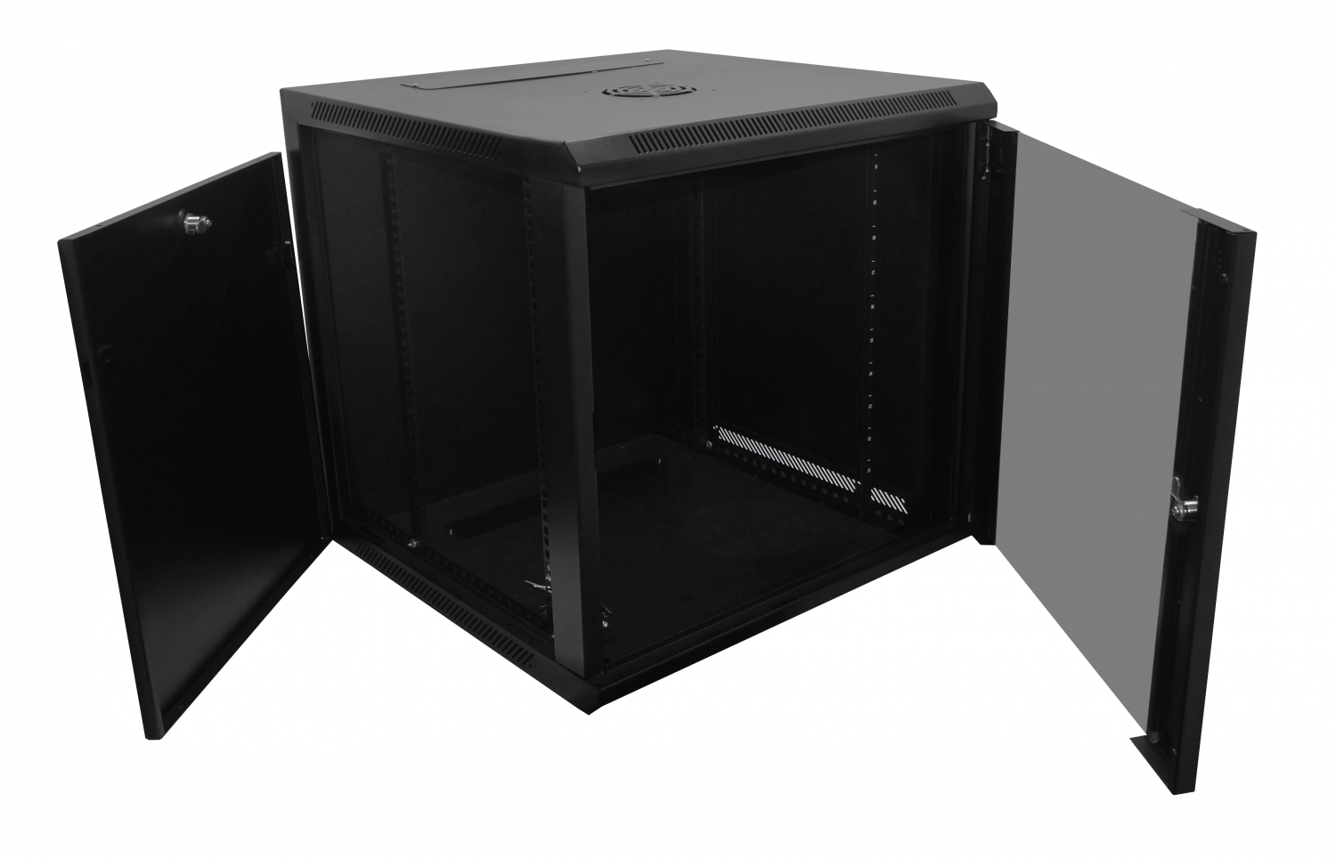 Linkmade 60CM-FONDO 11U GABINETE RACK PARED NEGRO RK11-6L - RedCetus